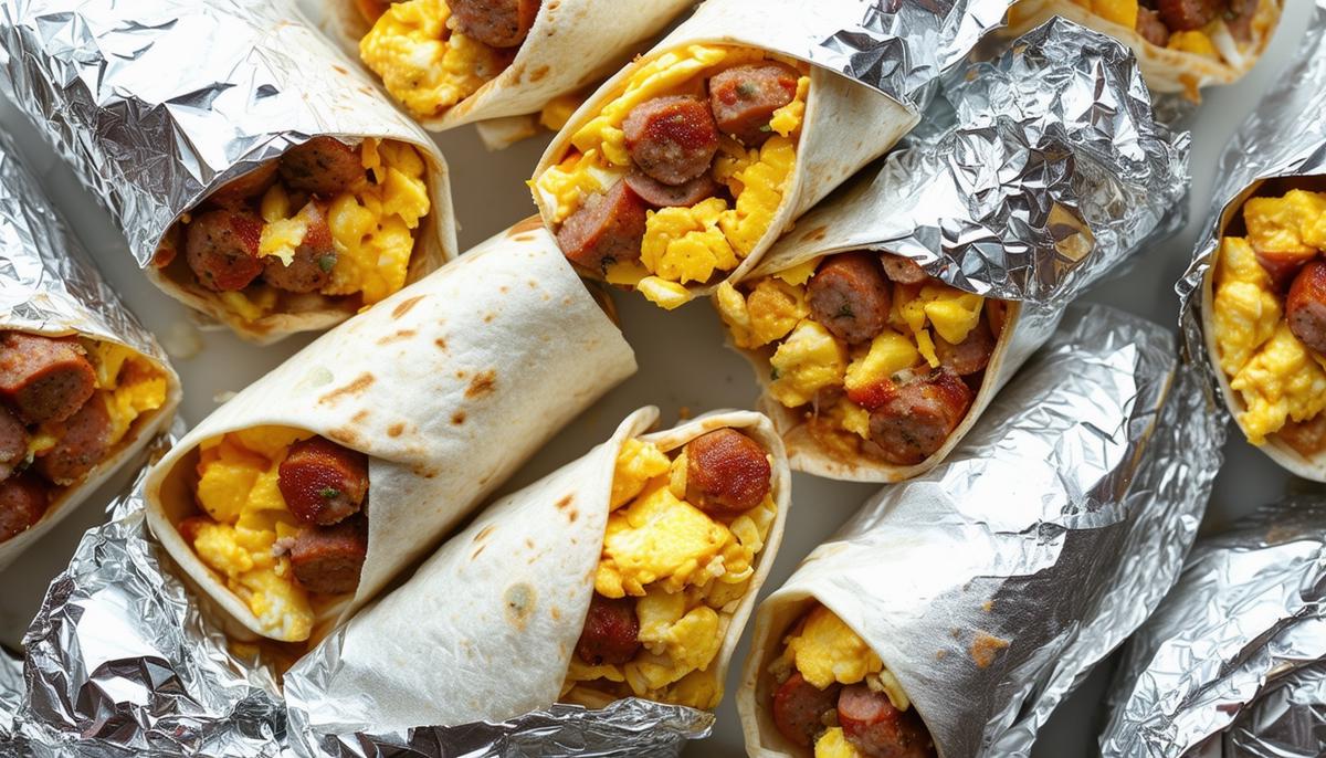 Sausage Breakfast Burrito Recipe – every day. delishing.